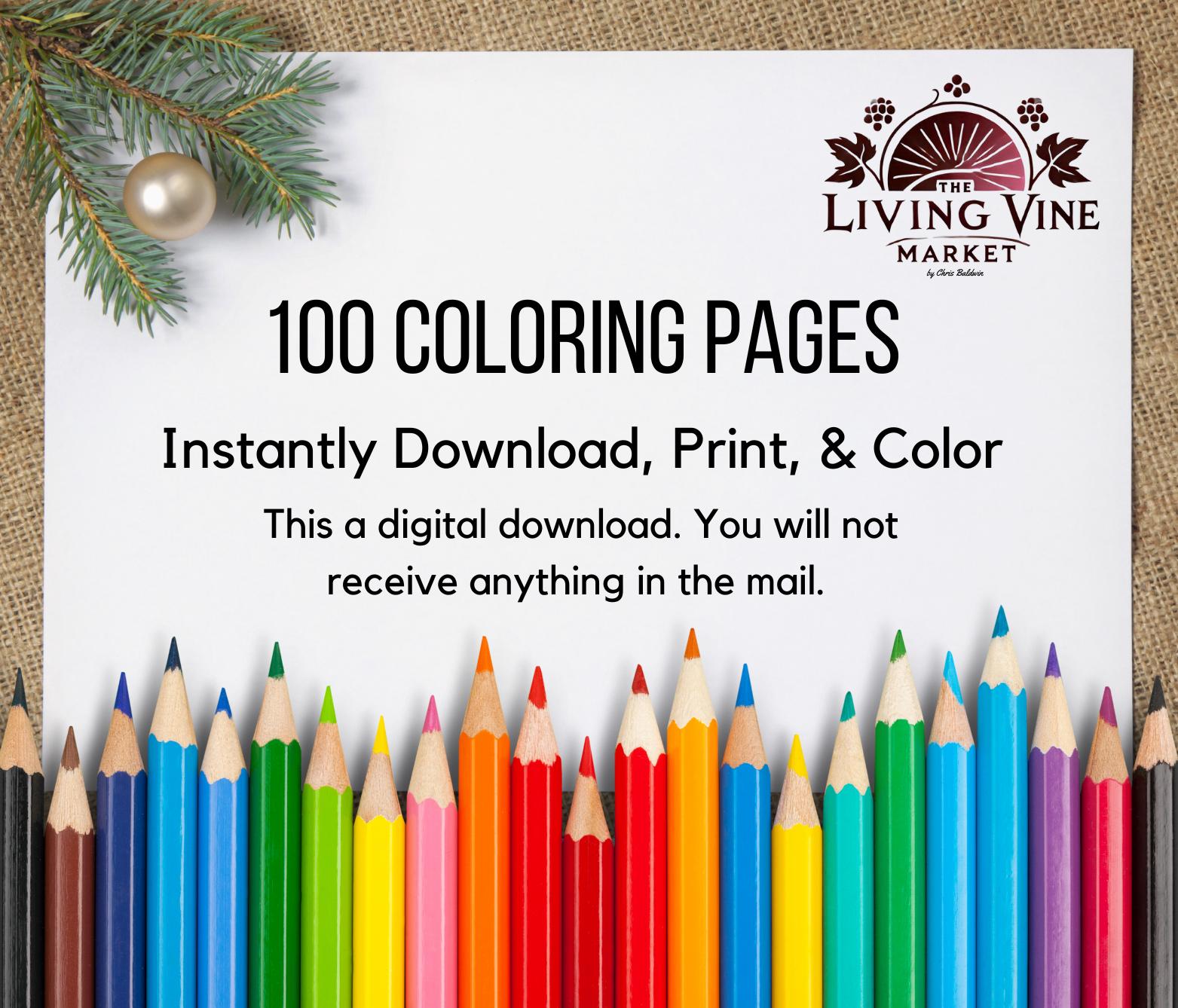 The Christian Kids' Coloring Book Bundle – 100 Pages of Fun, Faith, and ...