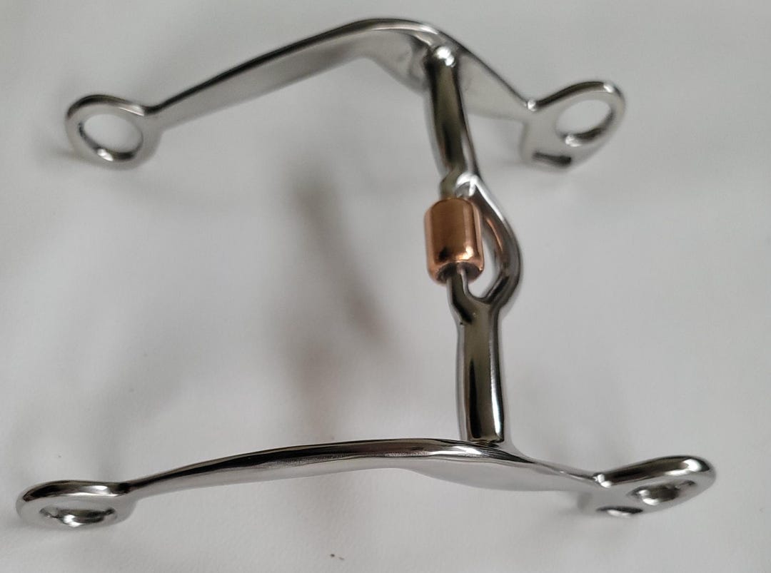 Western Stainless Steel Medium Port Roller Curb Bit / Handcrafted ...