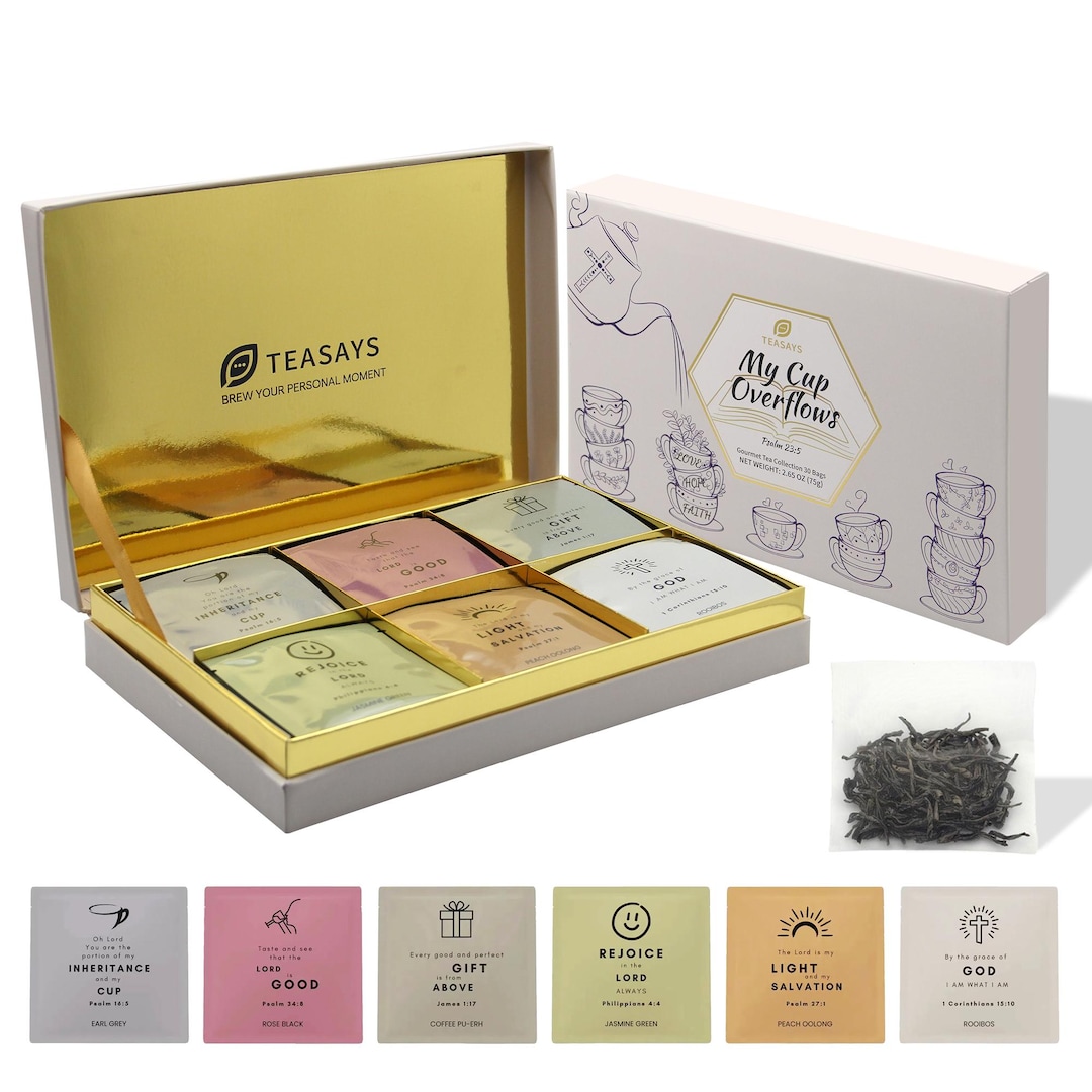 Christian Tea Gift Set Featuring Bible Verses by TEASAYS 30 Premium ...