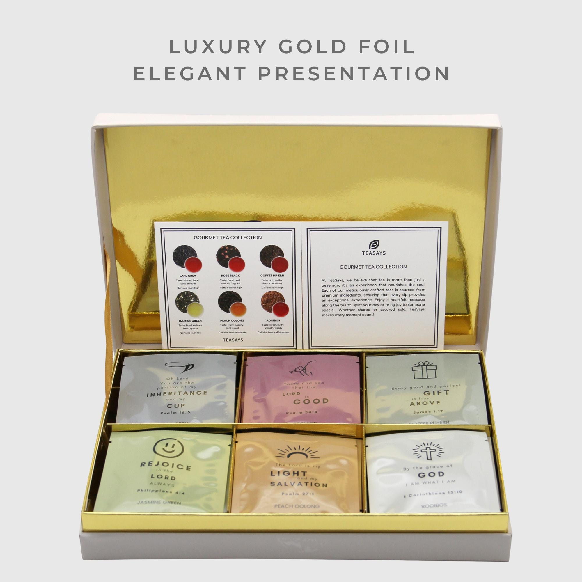 Christian Tea Gift Set Featuring Bible Verses by TEASAYS| 30 Premium ...