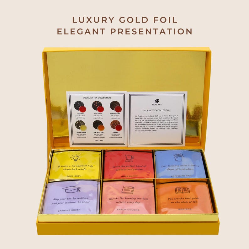 Teacher Appreciation Tea Gift Set, Premium Whole-leaf Tea Bags - Etsy