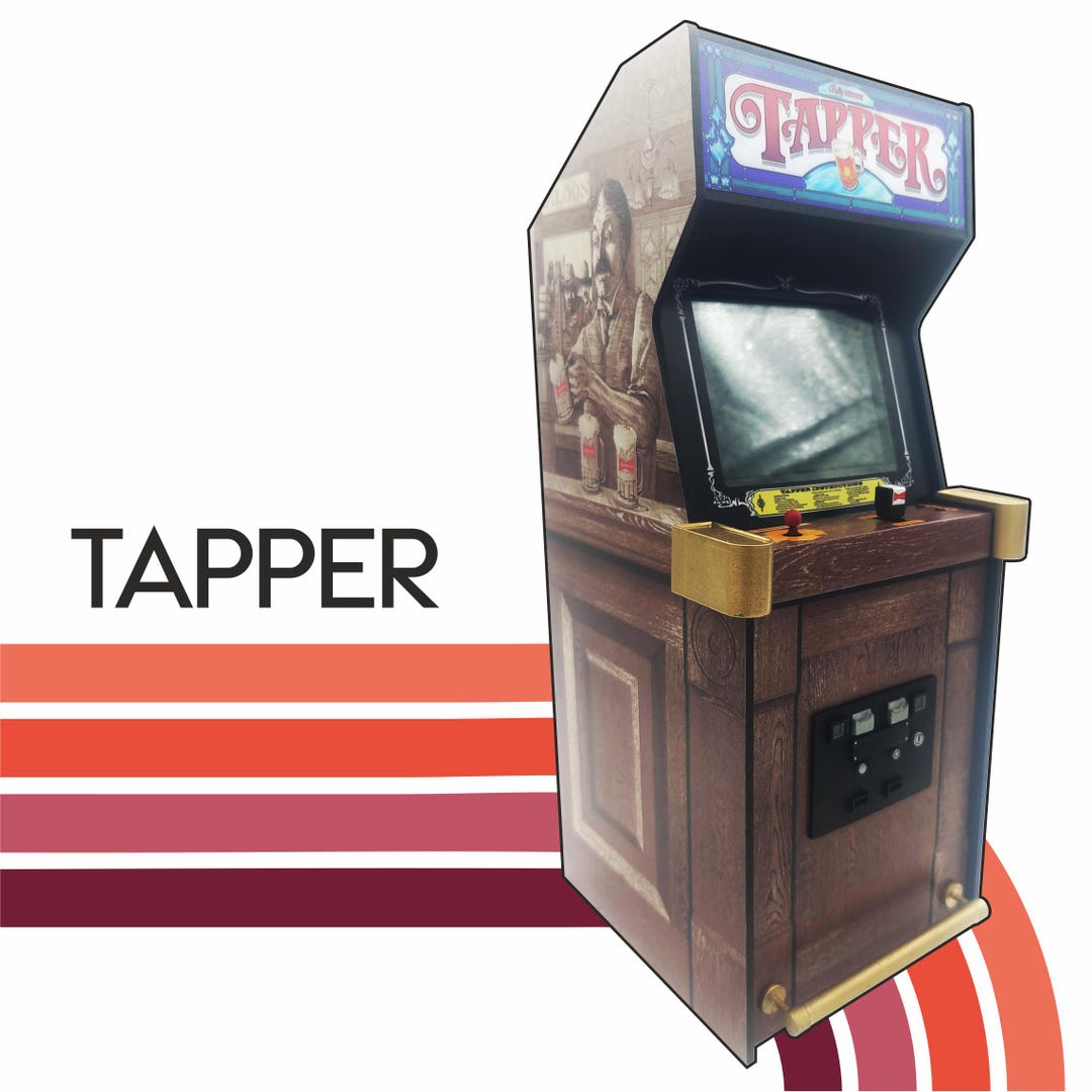Miniature Functional Tapper Arcade Machine Cabinet 1/6 Scale 12 Inches ...