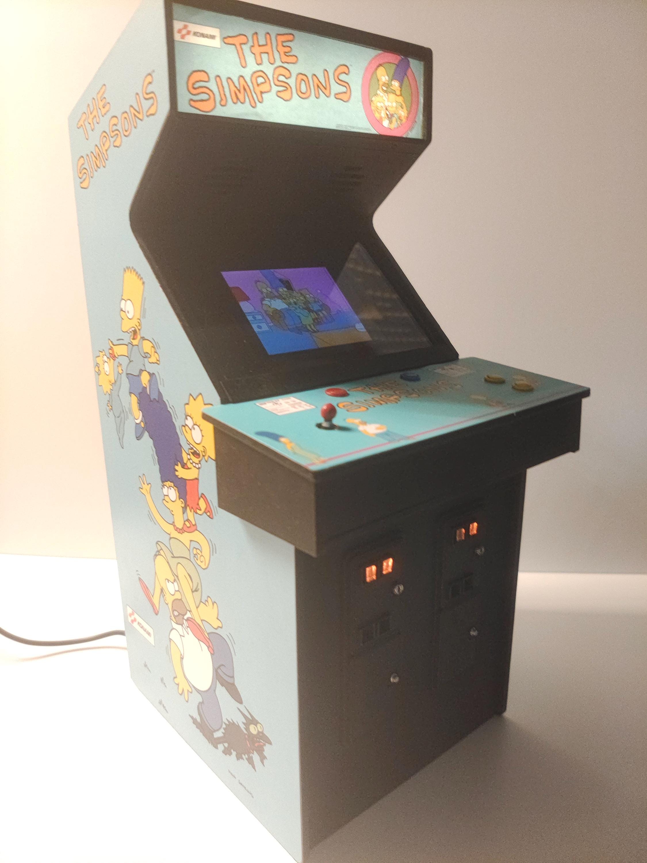 Miniature Functional Simpsons Arcade Machine Cabinet 1/6 Scale 12 ...
