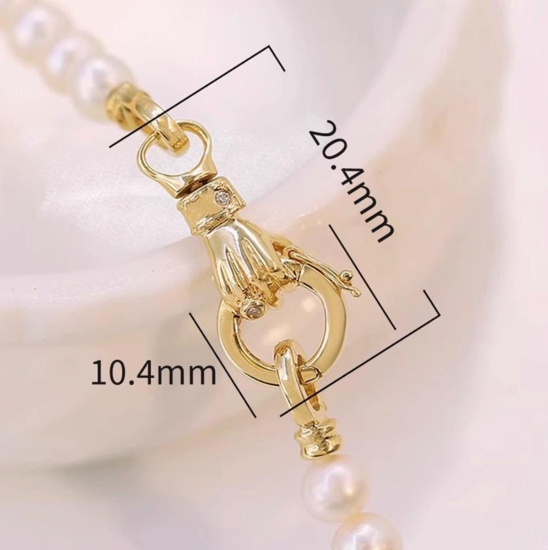 18K Solid Gold Yg【hand】diamonds Bail-pendant Bail Clasp 18K Yellow Gold ...