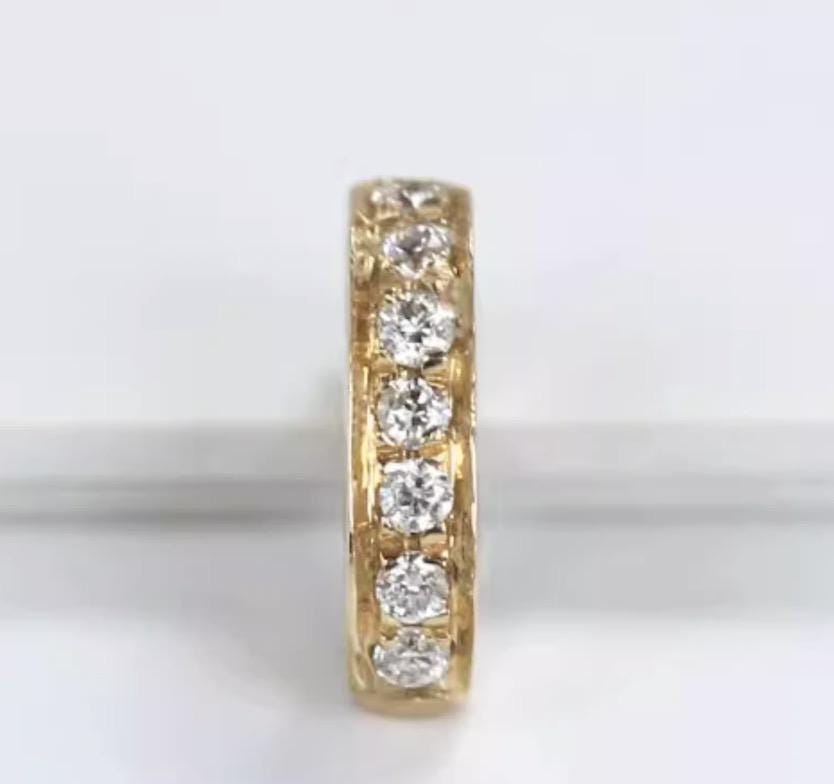 18K Solid Gold Diamond Pendant Bail Connector | Oval Clasp With ...