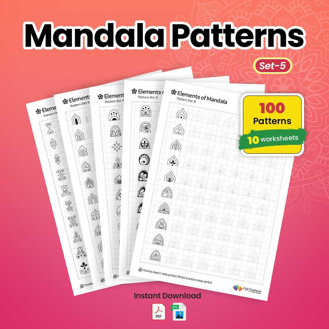Mandala Patterns: 100 Traceable Designs for Beginners (PDF & JPEG) - Etsy