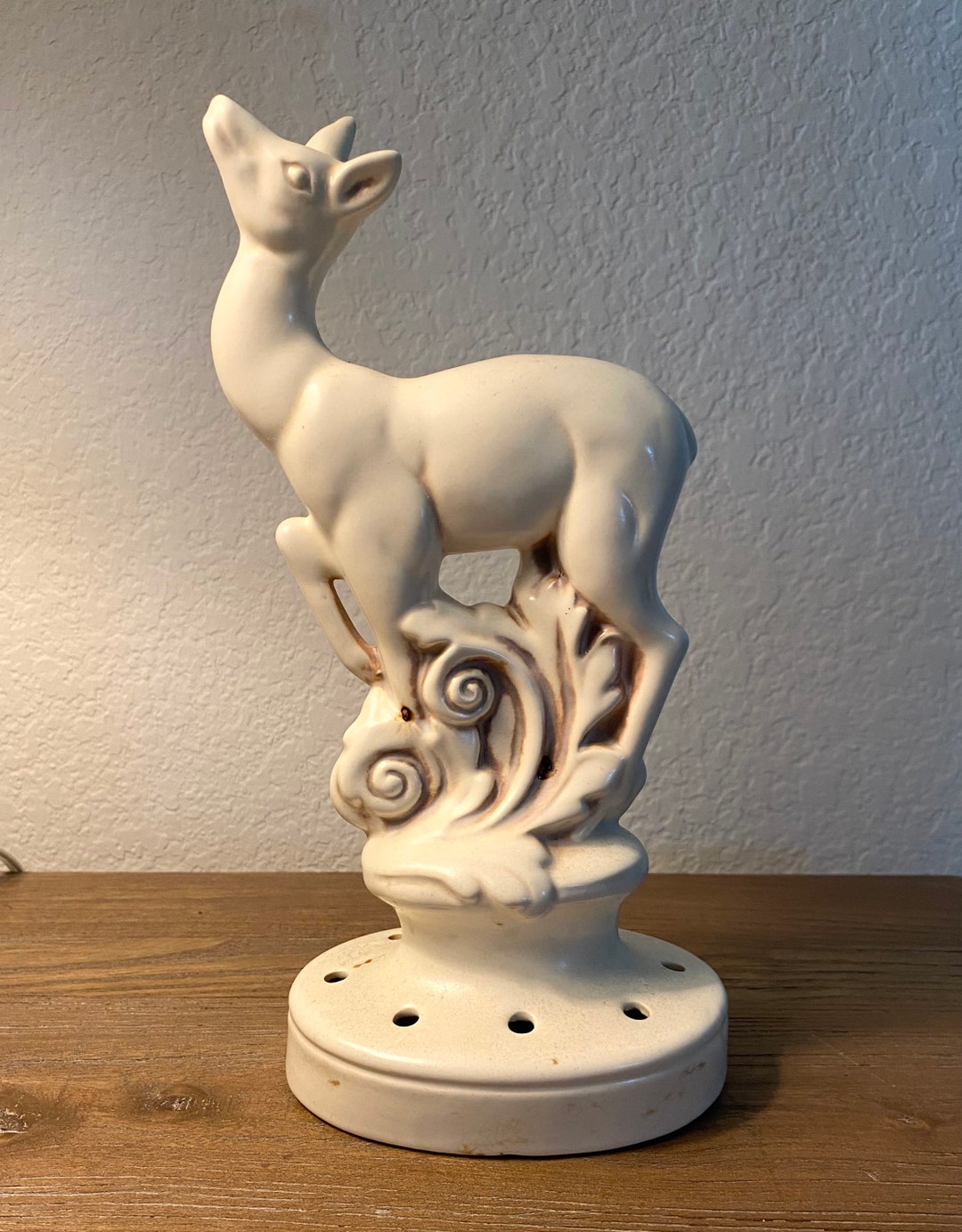 Art Deco Graceful Deer Flower Bowl Frog - Etsy