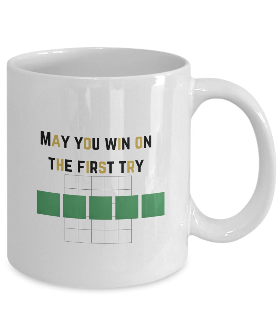 May You Win on the First Try 11oz Ceramic Coffee Mug Gift for Word Game ...