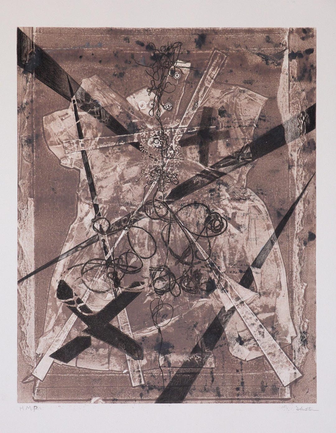 Holding Pattern - Hand Modified Collagraph Print - Etsy