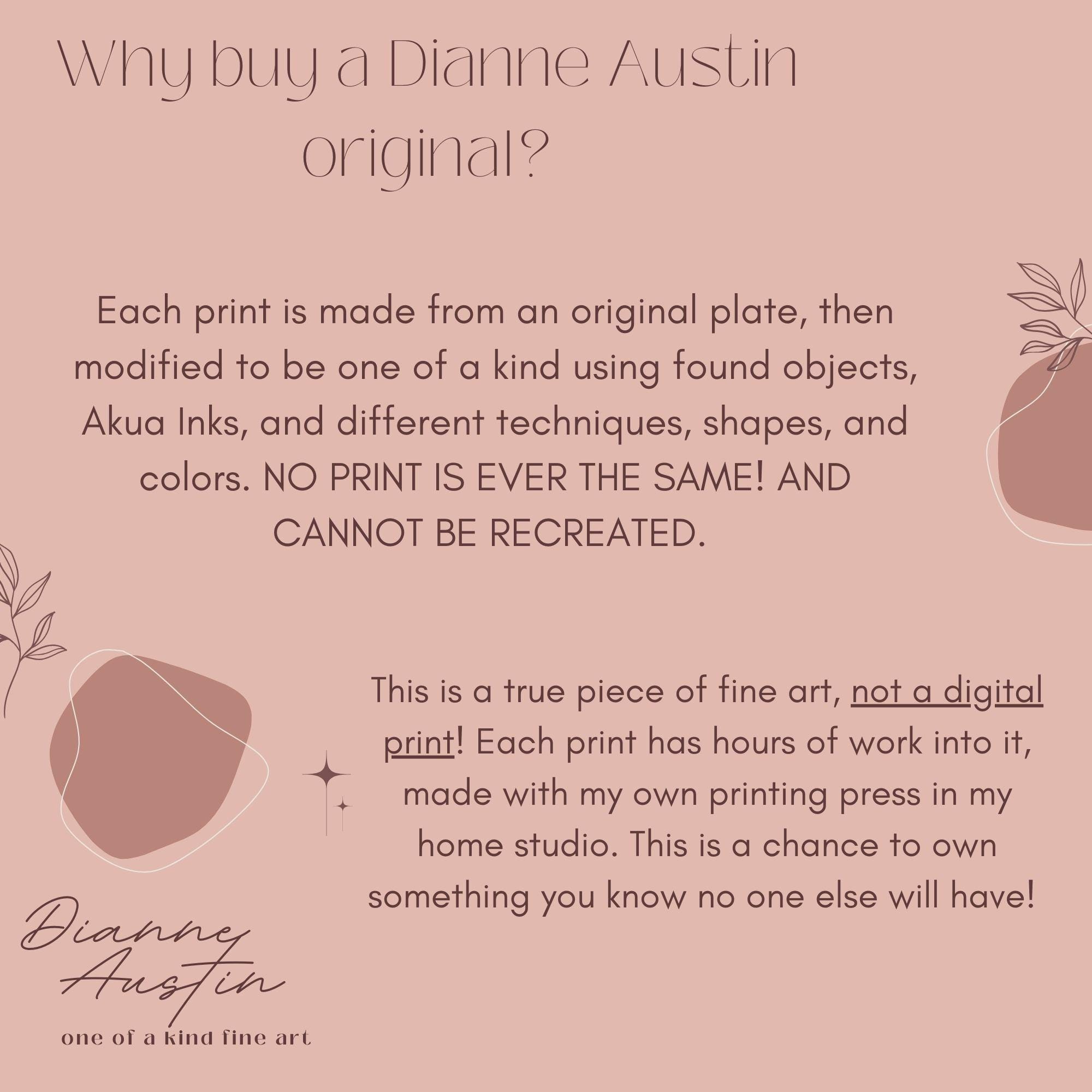 Iris - Twenty Four - Hand Modified Original Collagraph Print - Etsy