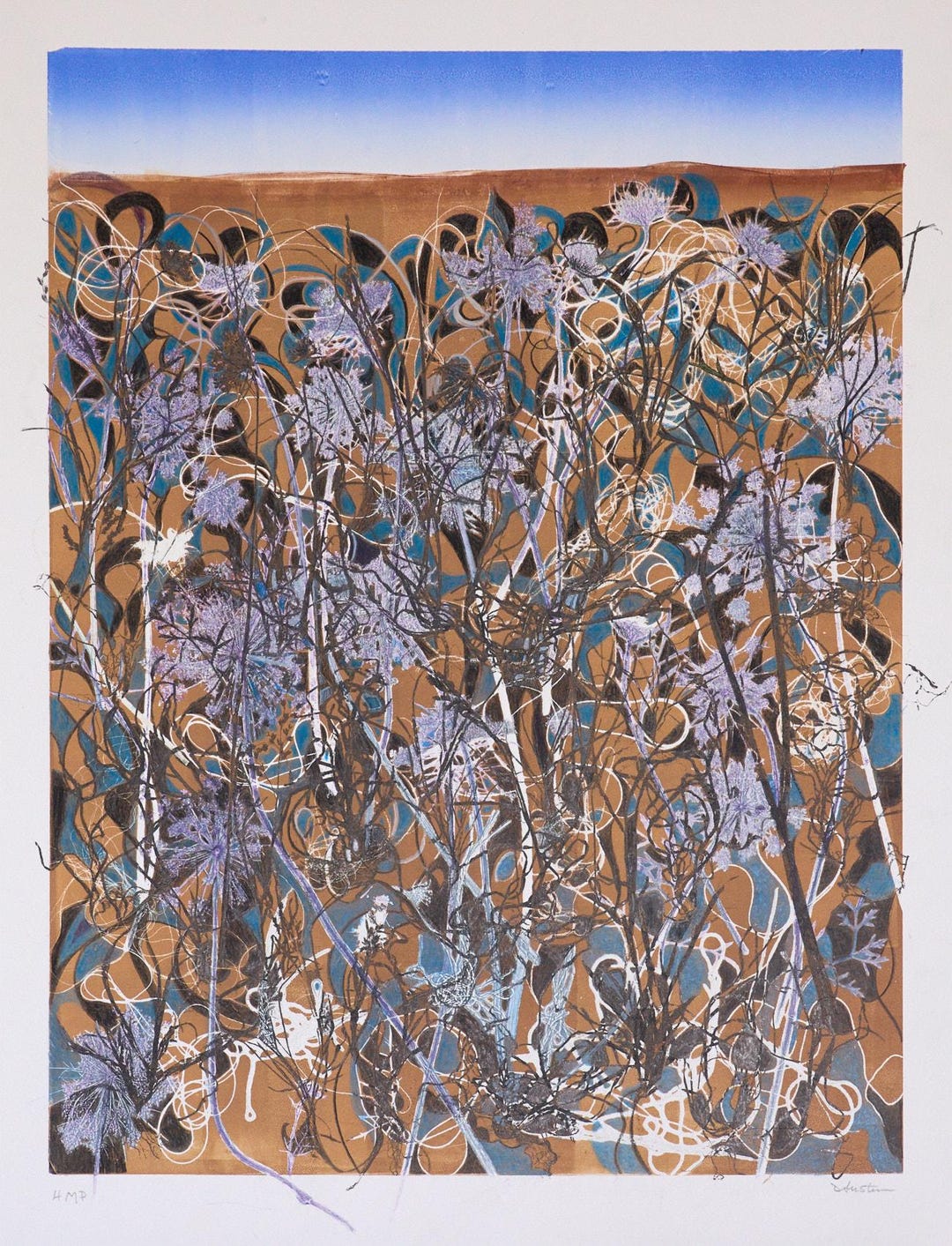 Wild Flowers - Hand Modified Collagraph Print - Etsy