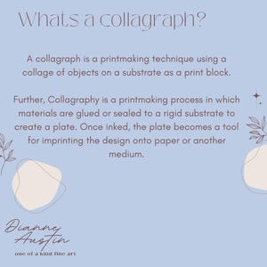 Favored One - Hand Modified Collagraph Print - Etsy