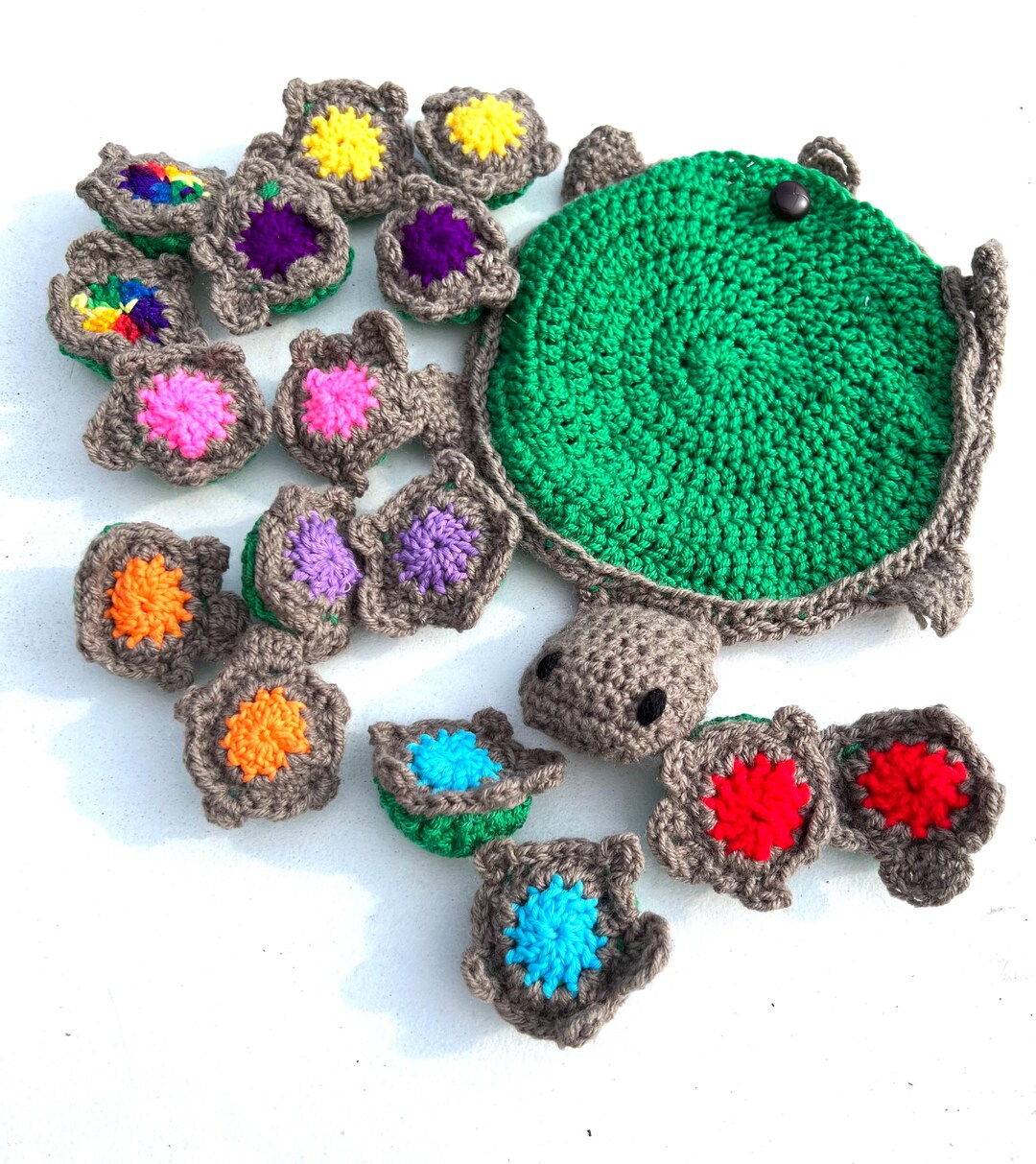 Memory Game - Mama Turtle With 16 Baby Color Coded Turtles Babies - Etsy