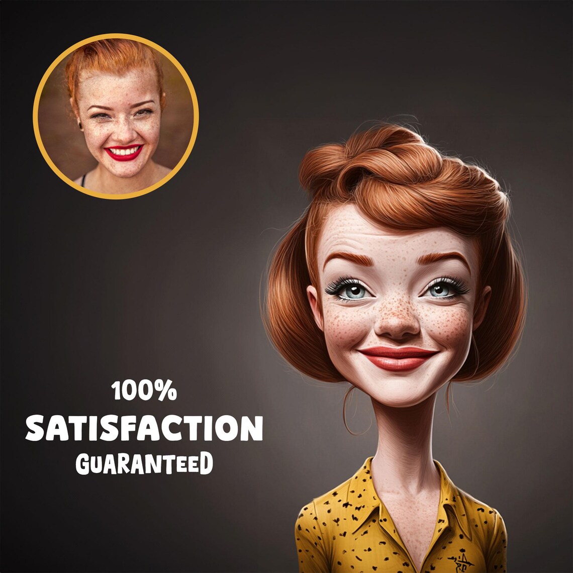 Caricature Portrait Custom Portrait - Funny Caricature Digital Cartoon ...