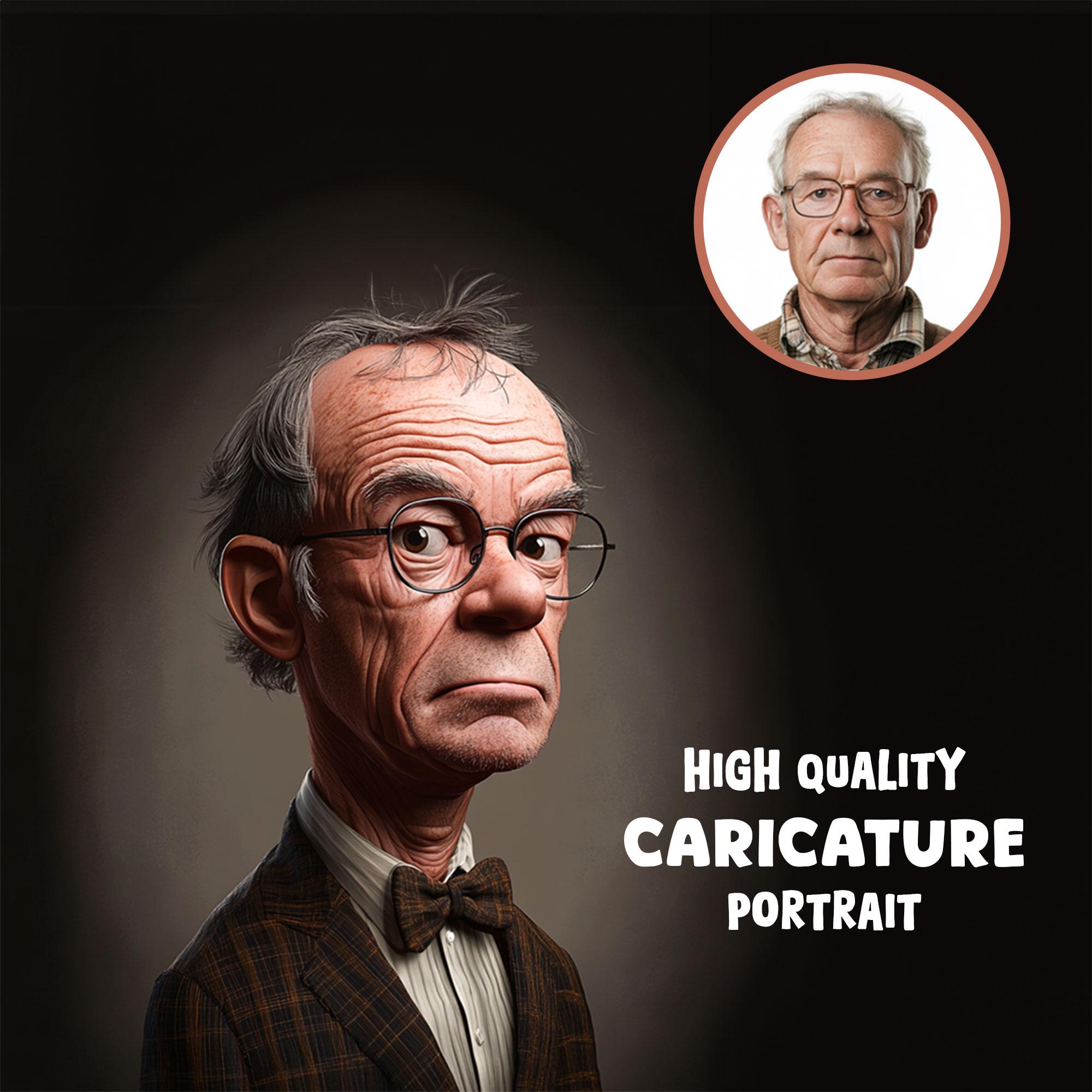 Caricature Portrait Custom Portrait - Funny Caricature Digital Cartoon ...