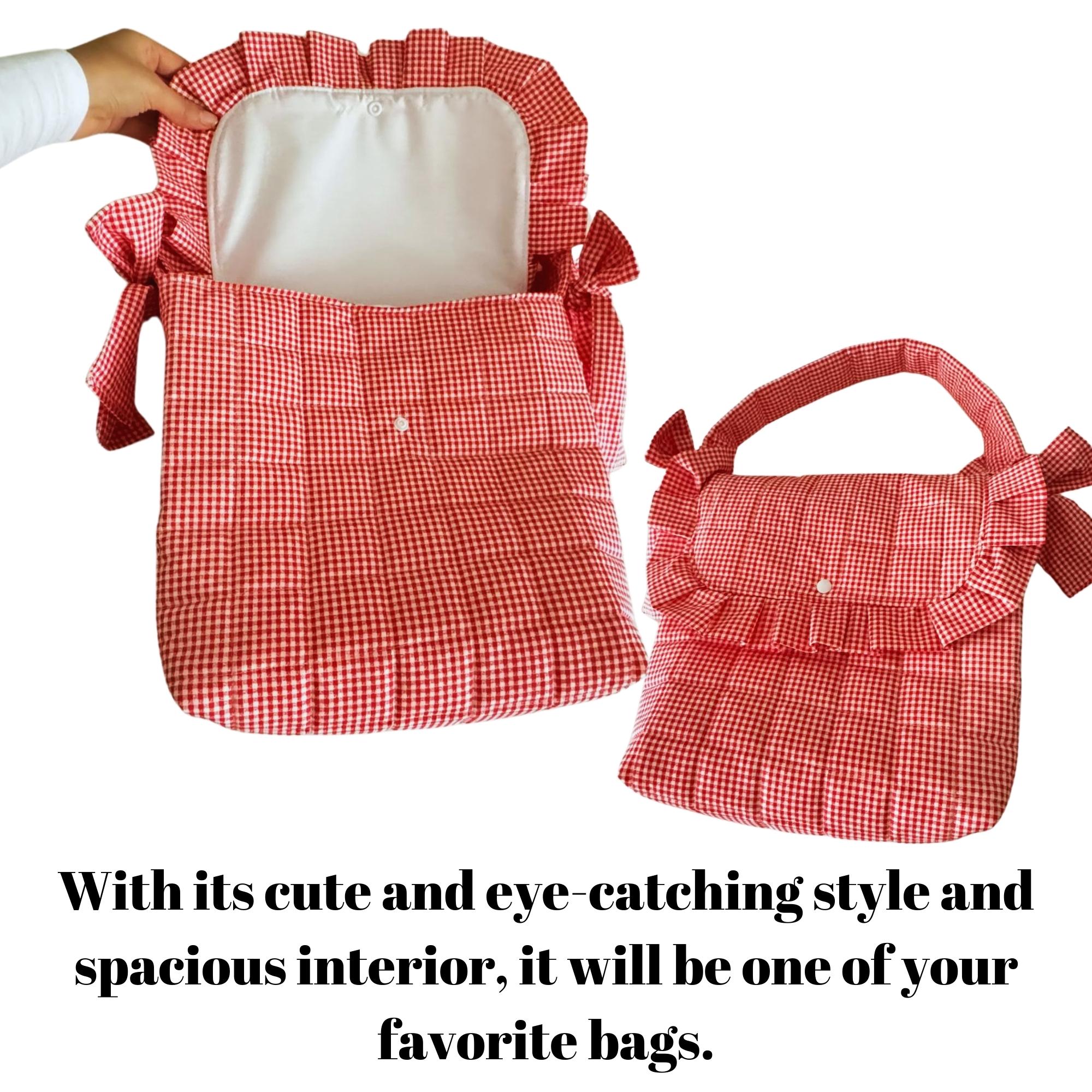 Quilted Bow Ruffle Messenger Bag - PDF Sewing Pattern and Video ...
