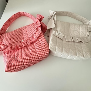 Quilted Bow Ruffle Messenger Bag - PDF Sewing Pattern and Video ...