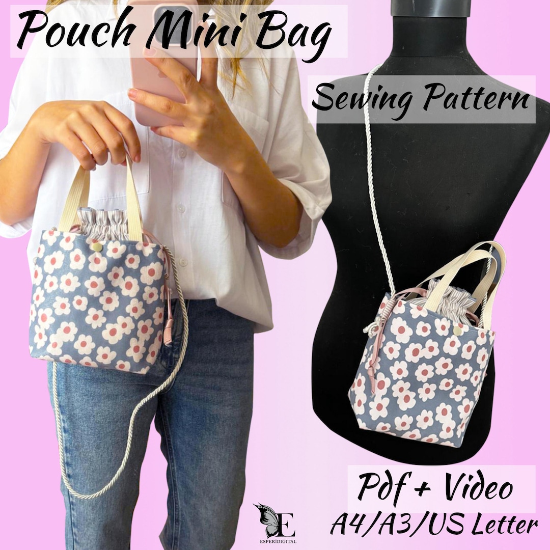 Pouch Mini Bag - PDF Sewing Pattern and Video - Handmade Bag - Valorant Gift - Cute Mini Bag ...