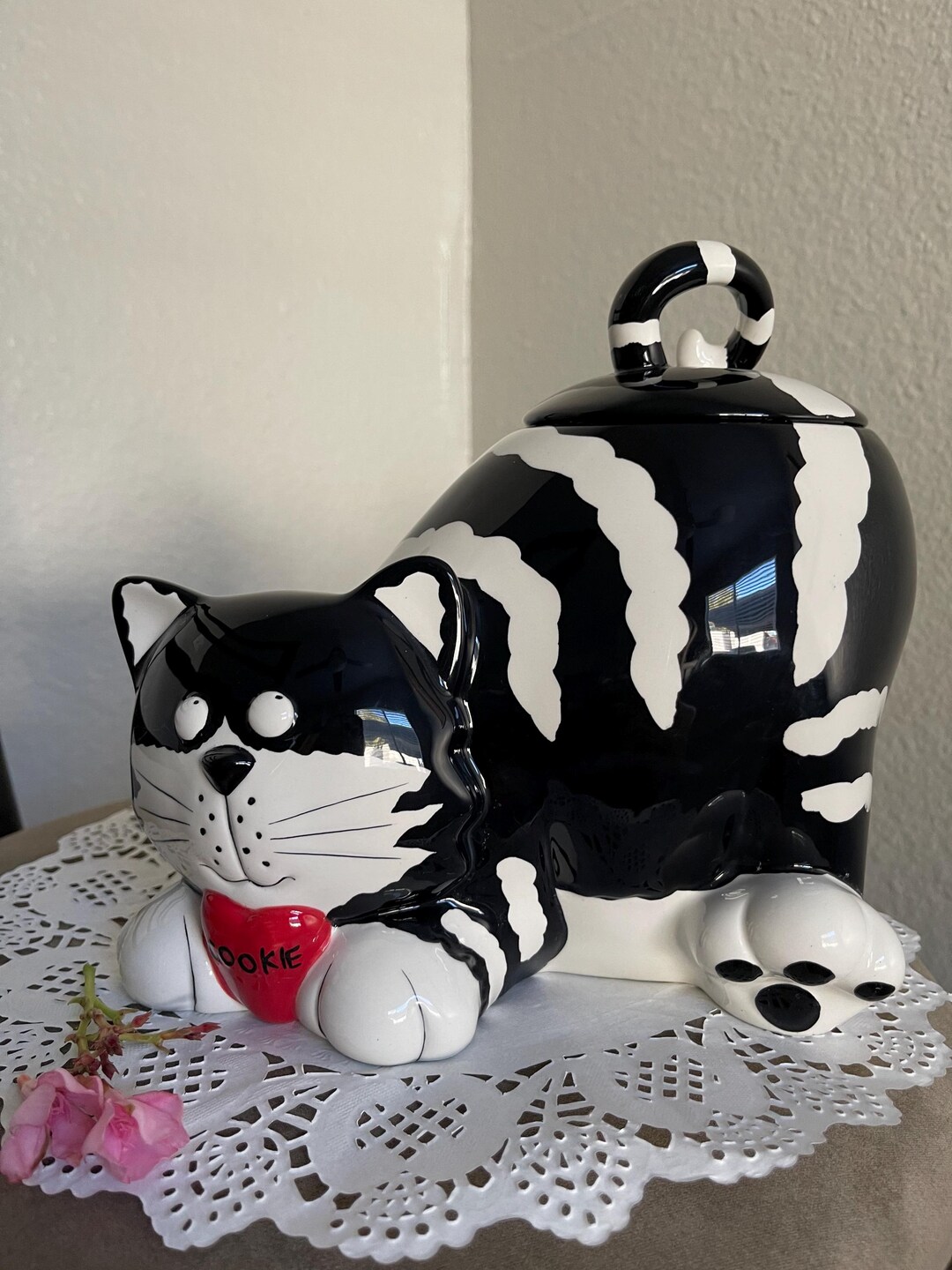 Vintage Burton & Burton Chester Cat Cookie Jar - Hand Painted Decor - Etsy