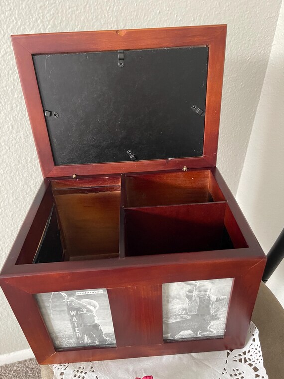 Vintage Wooden Rotates Box Photo Frame - Box Cube for… - Gem