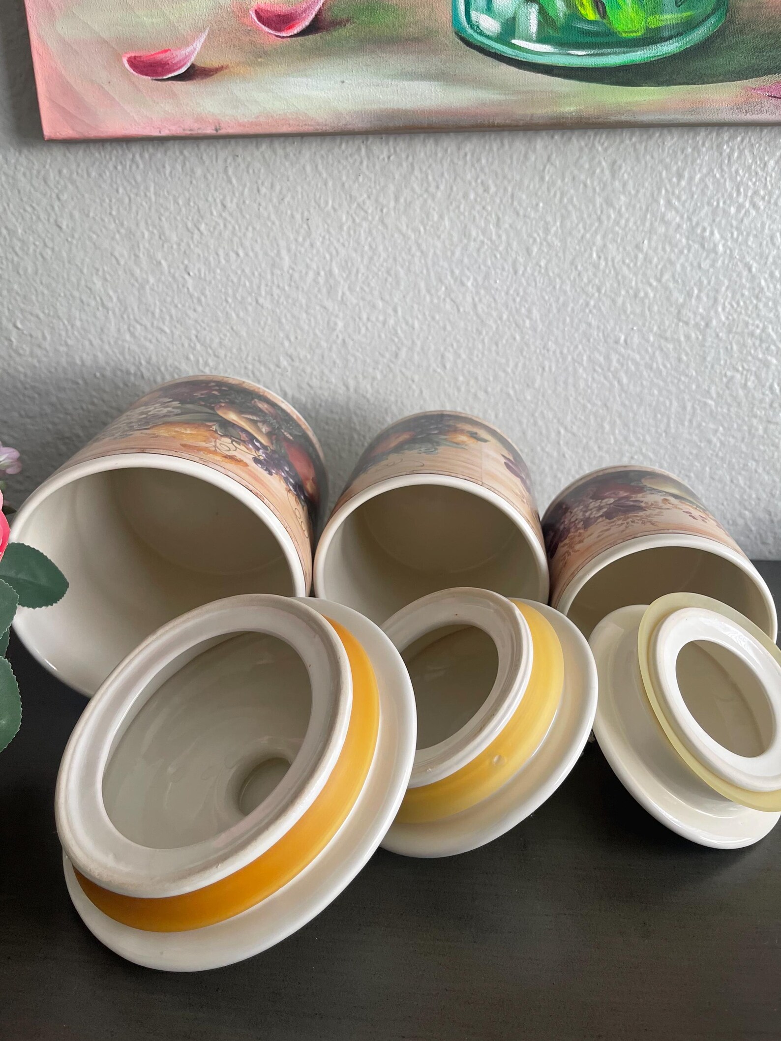 Vintage Italian Hand-painted Canister Set by Pamela Gladding - Etsy