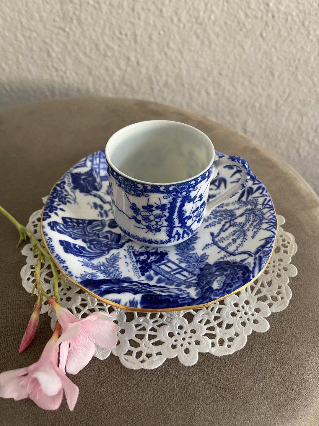 Blue Mikado, Royal Crown Derby Coffee Cup, Saucer - Vintage Unique 2 ...