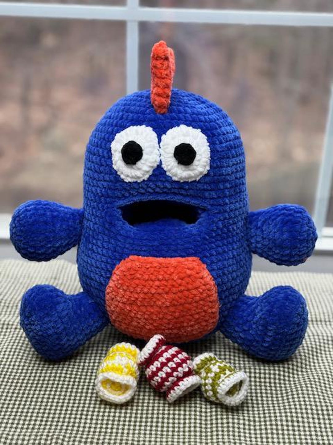 Crochet Candy Monster Handmade Amigurumi Stuffed Animal, Soft Plushy ...