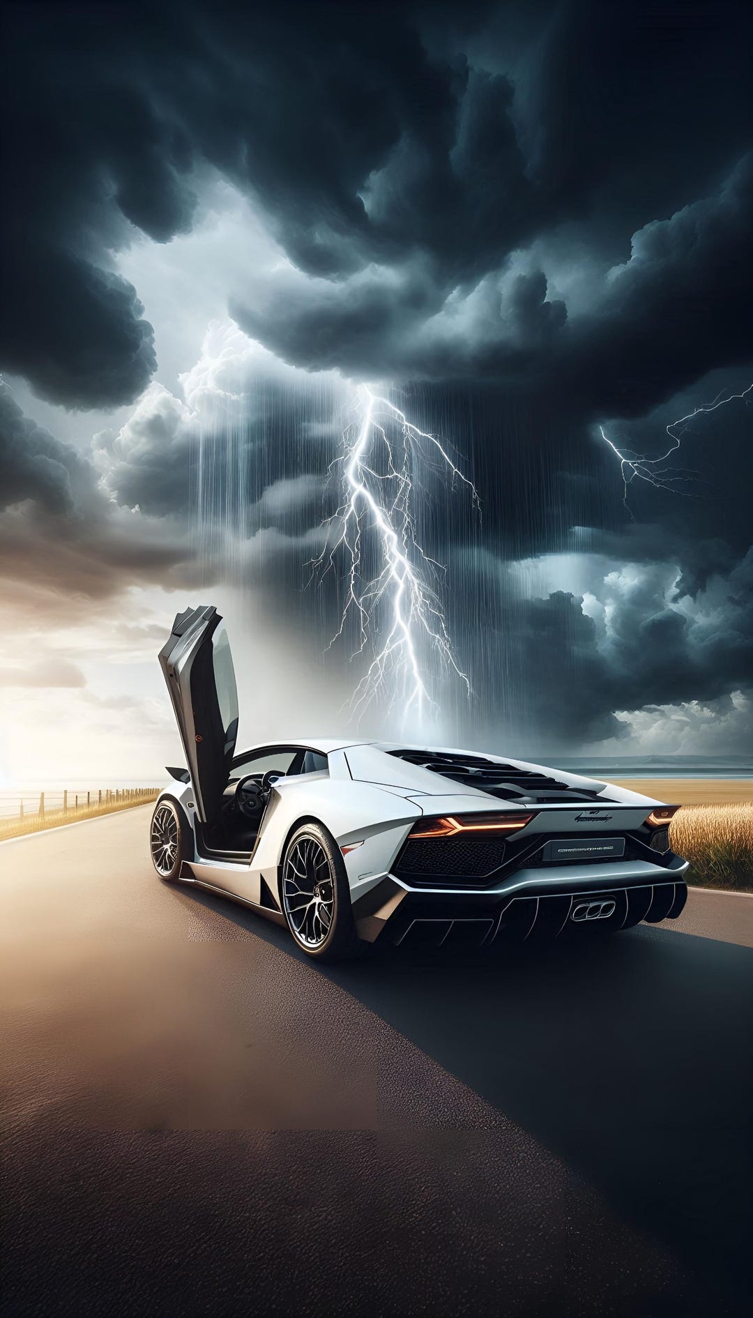 Lamborghini in a Thunder Storm Series Vol III - Etsy