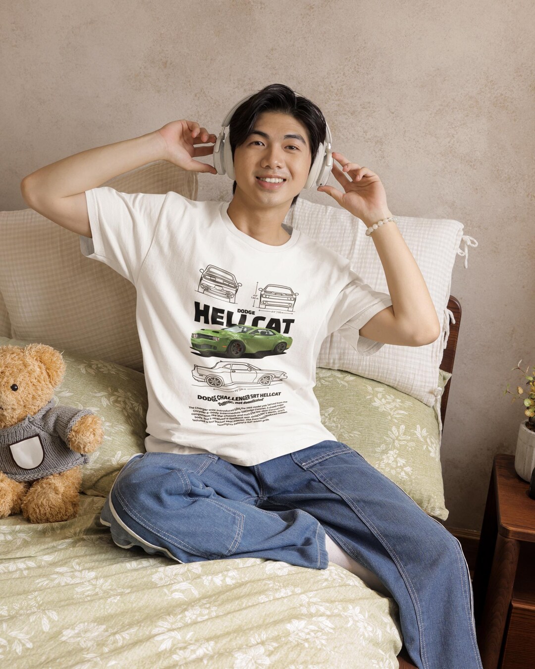 Camiseta unisex Hellcat Challenger / Ropa para entusiastas de los coches, regalo para ...