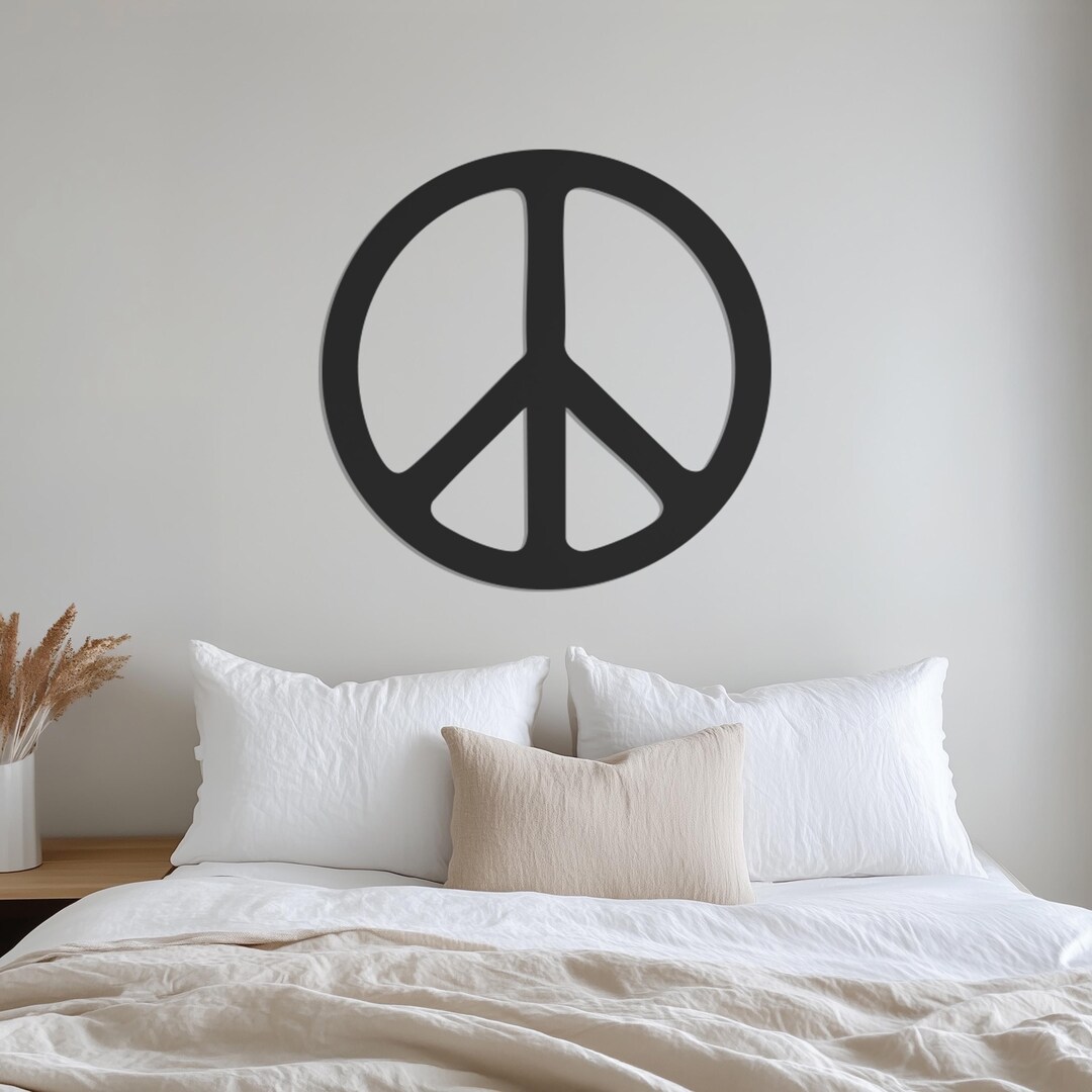 Peace Symbol Metal Wall Decor, Peace Sign Wall Art, Metal Peace Sign ...