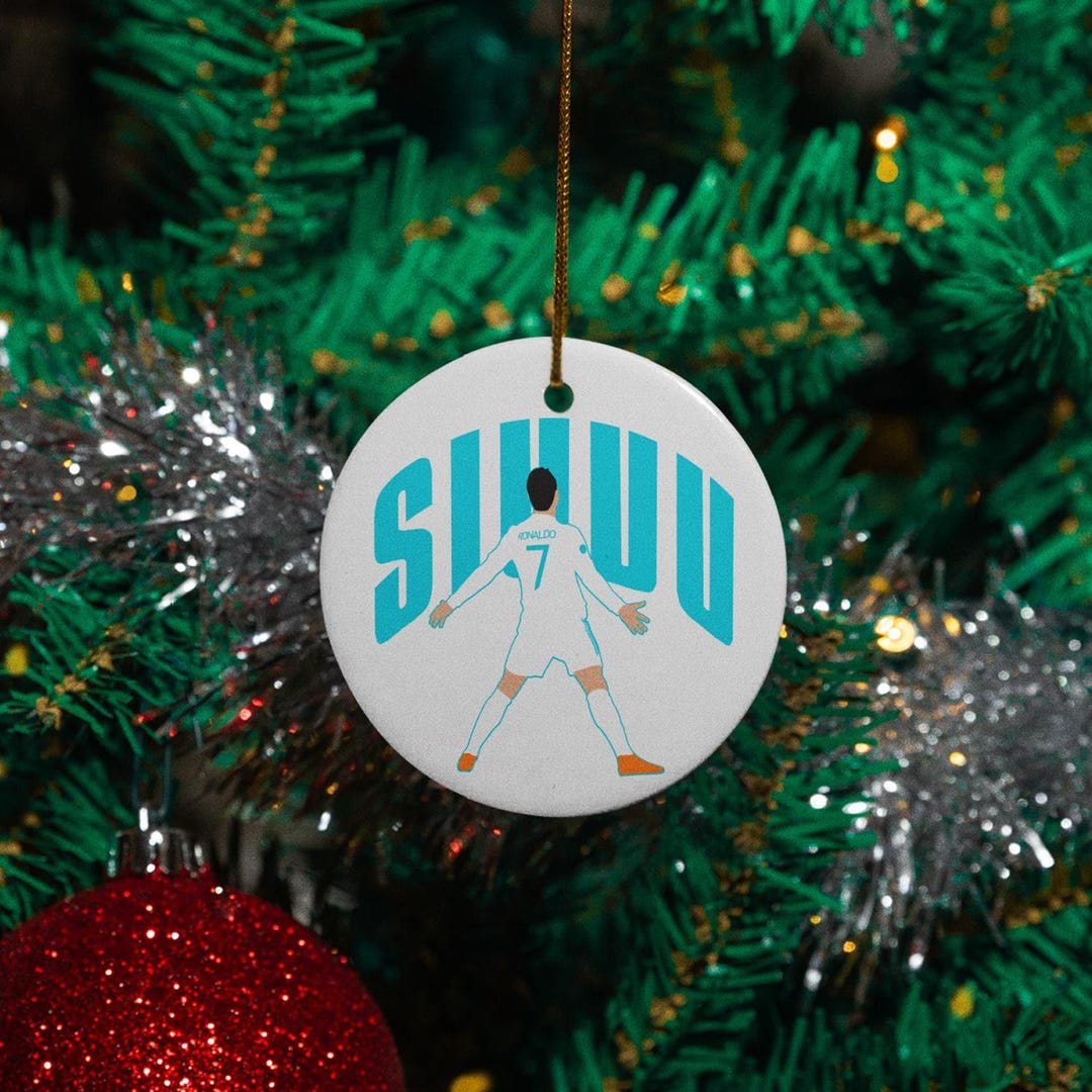 Iconic Celebration Soccer Ornament for Fans Ronaldo GOAT Inspired ...