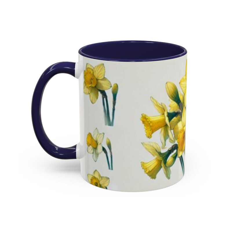 Daffodil Flower Mug: Vibrant Floral Ceramic Drinkware - Etsy