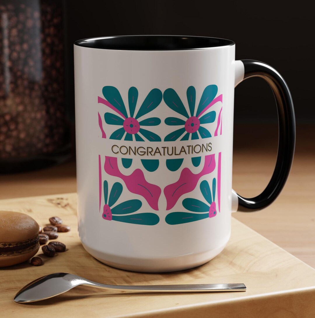 Congratulation Mug, Floral Lovers Mug, Best Sellers Mugs, Gift for Her ...