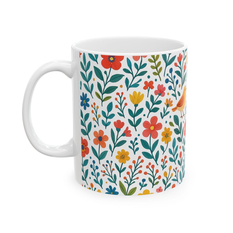 Flowers Pattern Mug: Floral Lover Gift - Etsy