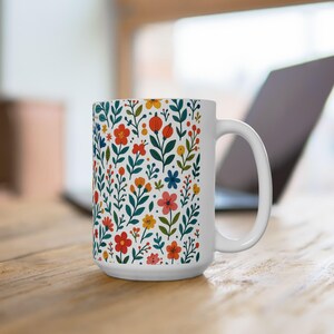 Flowers Pattern Mug: Floral Lover Gift - Etsy