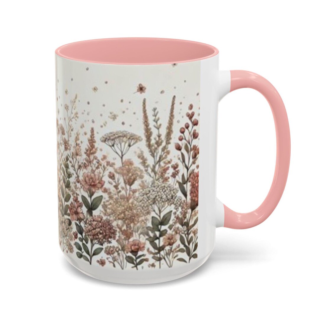Boho Wildflowers Mug, Floral Lovers Mug, Best Sellers Mugs, Trending ...