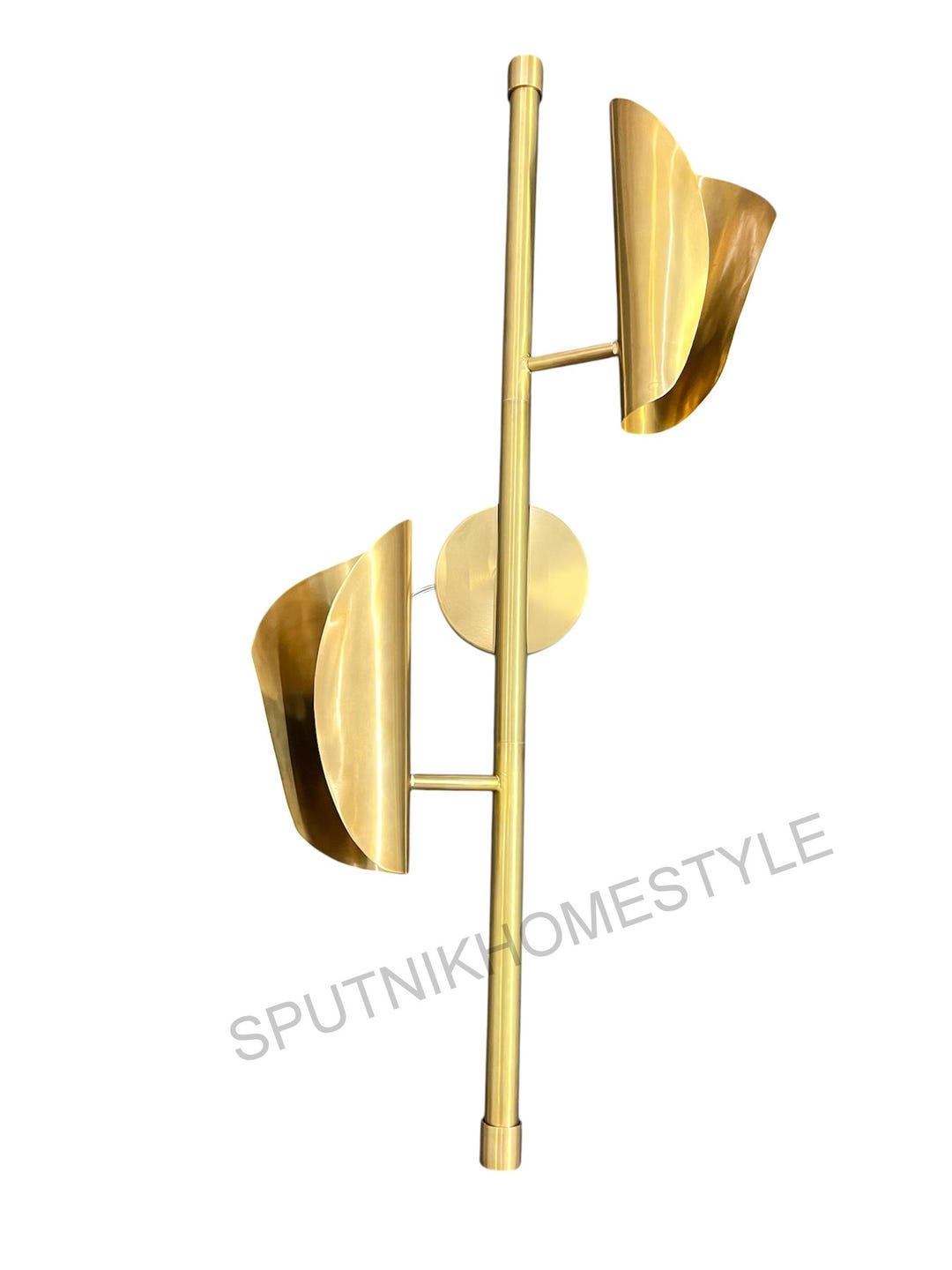 Brass Double Light Wall Sconce, Vintage Sputnik Fixture - Etsy