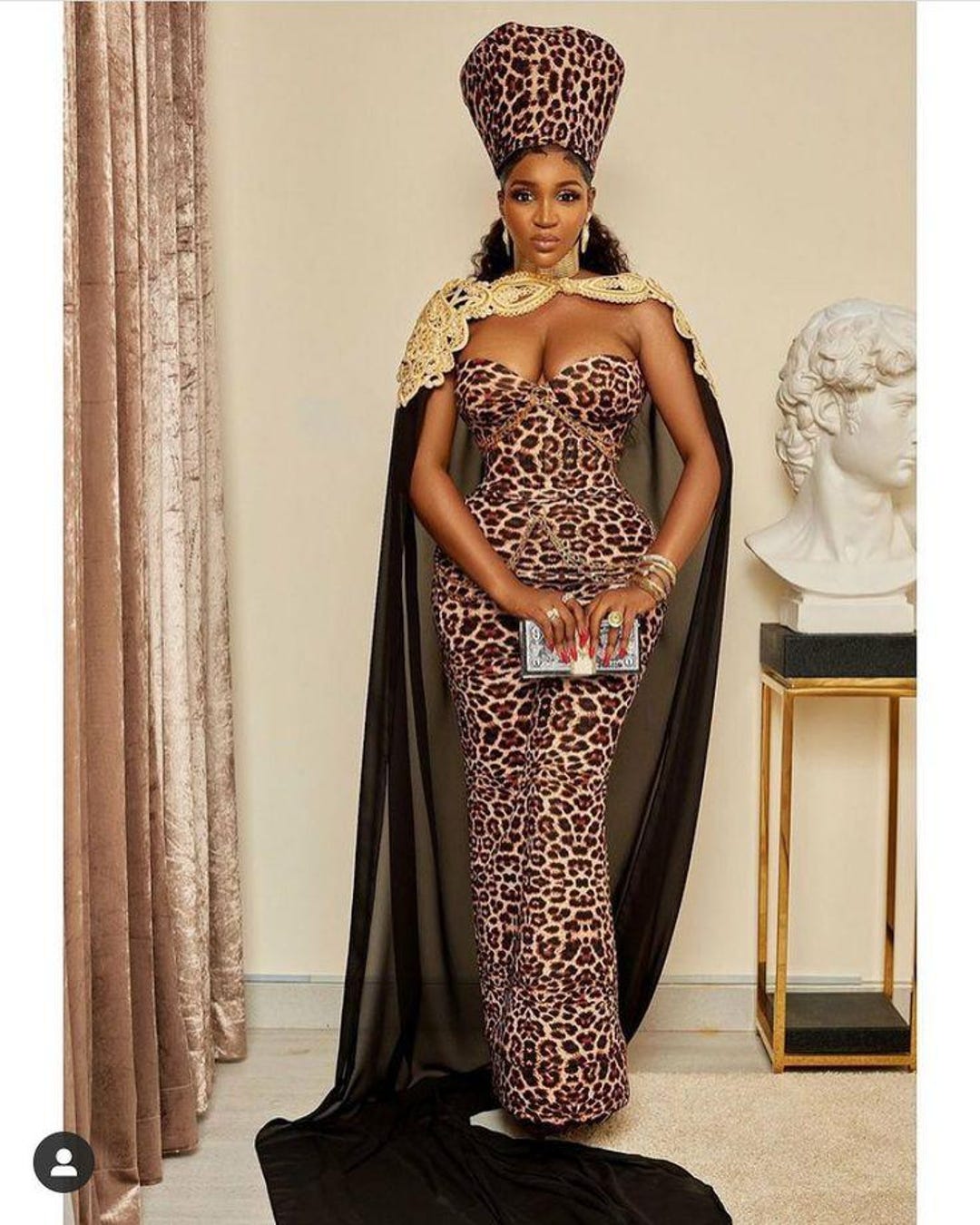 African Prom Dress, African Wedding Dress, Gala Event Gown, Leopard ...