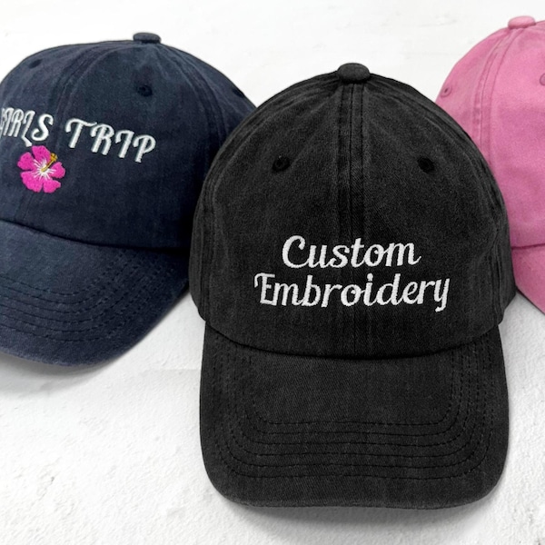 Hand Embroidered Ball Hat - Etsy