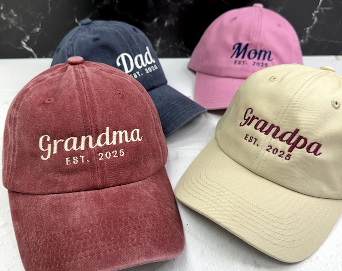 Embroidered Hat, Vintage Custom Text Hat, Personalized Baseball Cap ...