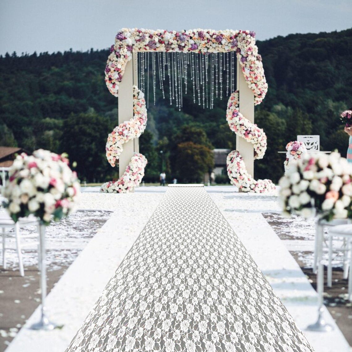 Lace Wedding Aisle Runner, Elegant Wedding, Formal Wedding, Wedding ...