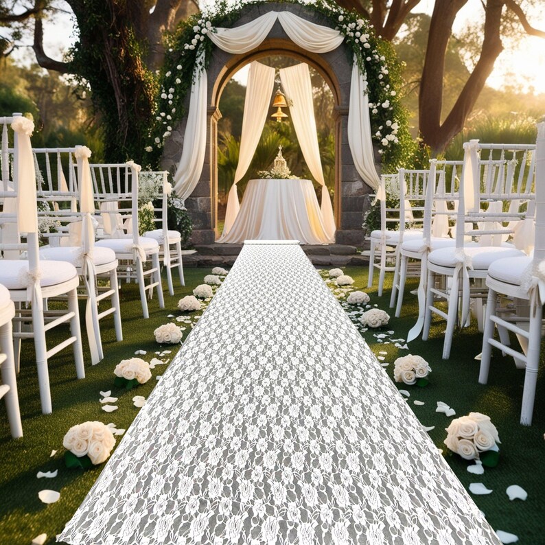 Lace Wedding Aisle Runner, Elegant Wedding, Formal Wedding, Wedding ...