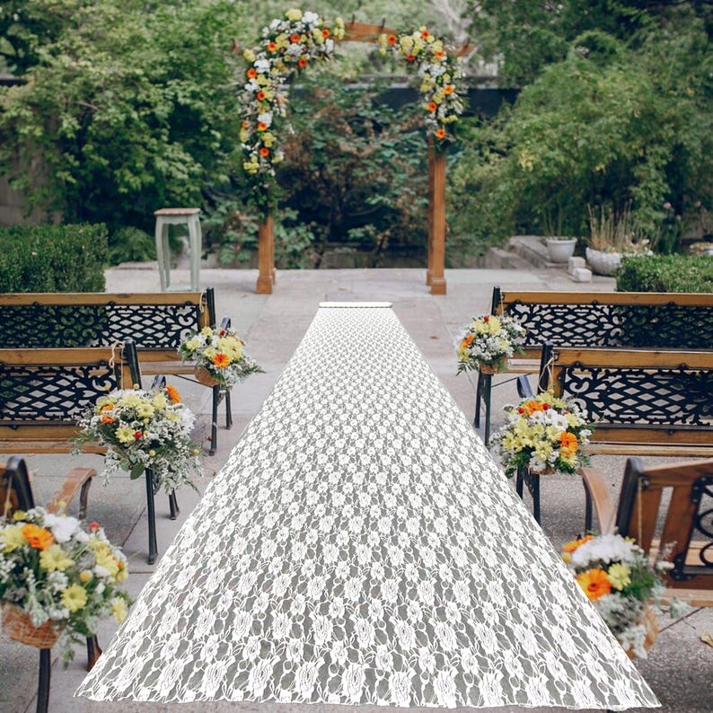 Lace Wedding Aisle Runner, Elegant Wedding, Formal Wedding, Wedding ...