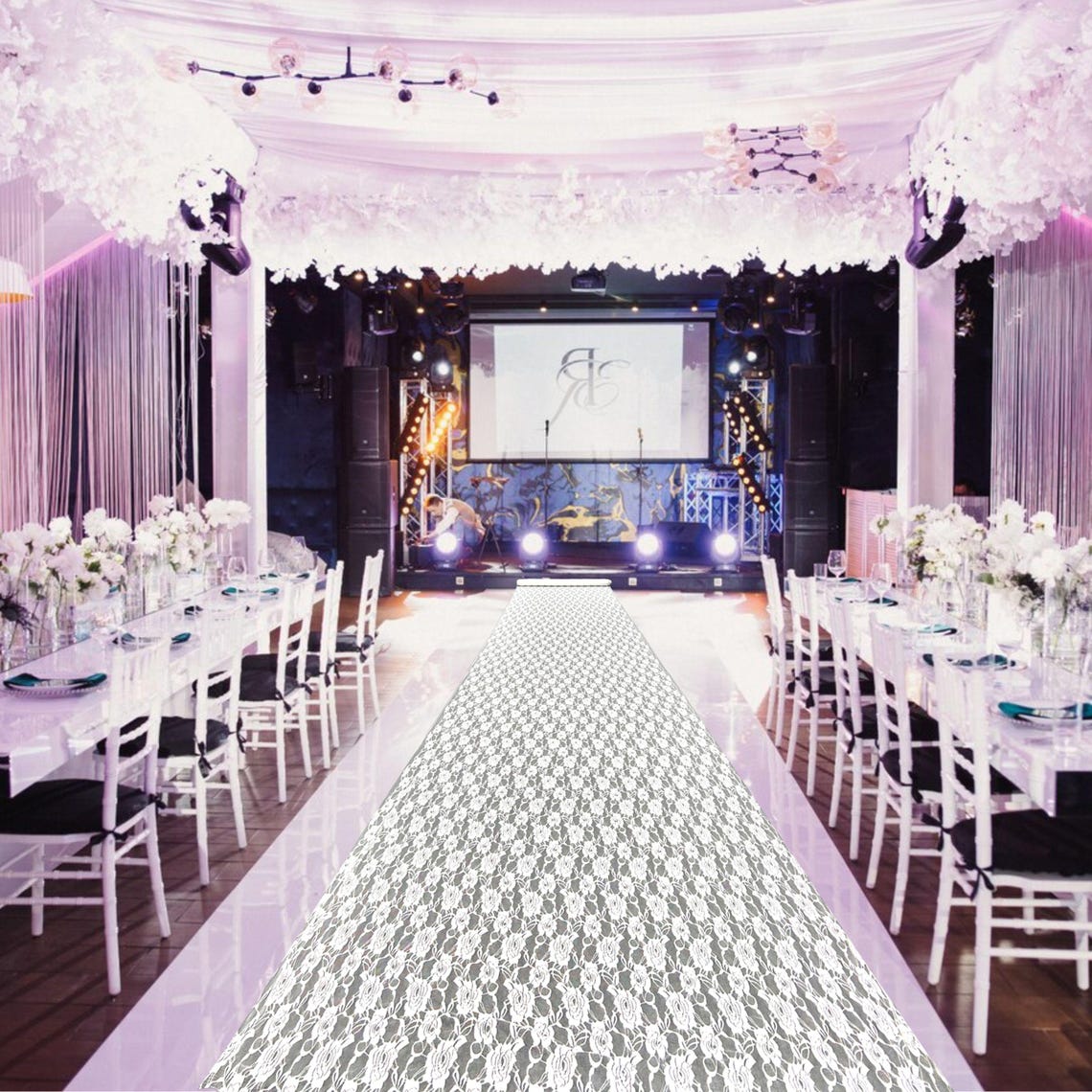 Lace Wedding Aisle Runner, Elegant Wedding, Formal Wedding, Wedding ...