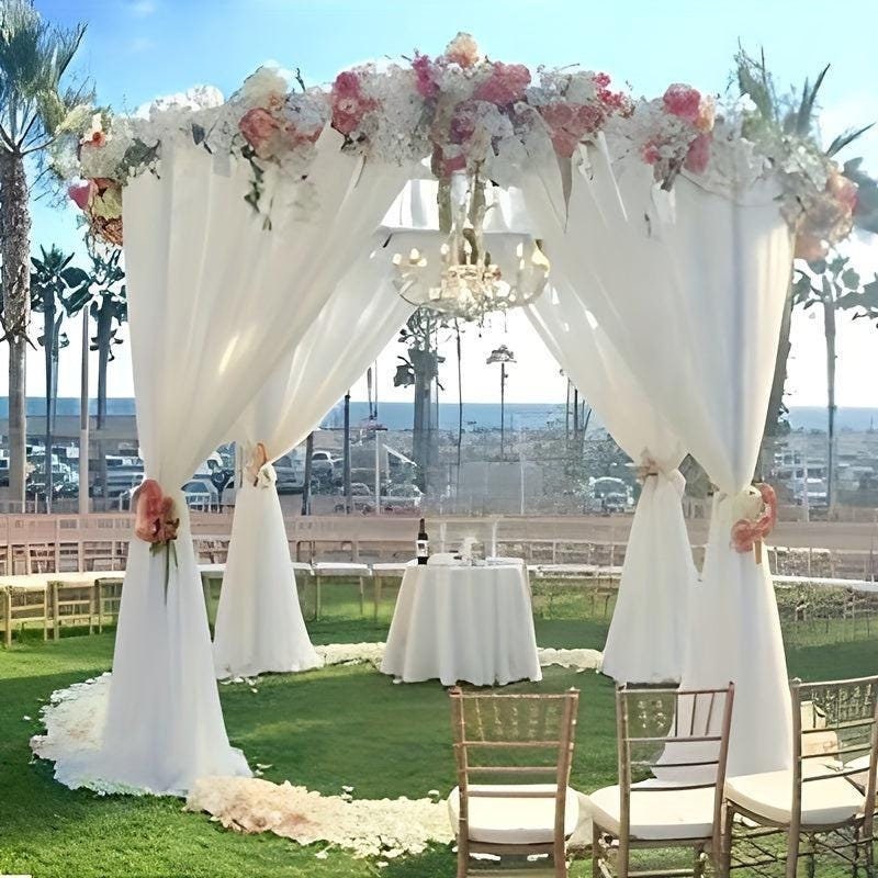 Elegant 315 White Fabric Perfect for Wedding Backdrops, Arch ...