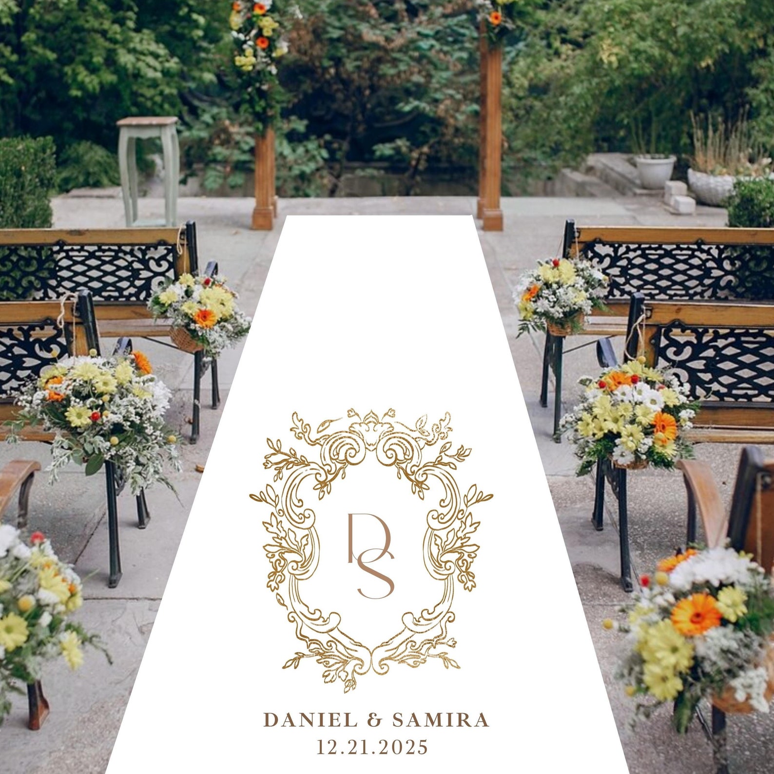 Custom Wedding Aisle Runner, Elegant Wedding, Formal Wedding, Wedding ...