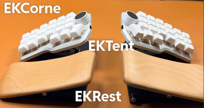 Corne Split Keyboard - Ekcorne : Aluminum CNC Case, Trackpad, Tenting ...