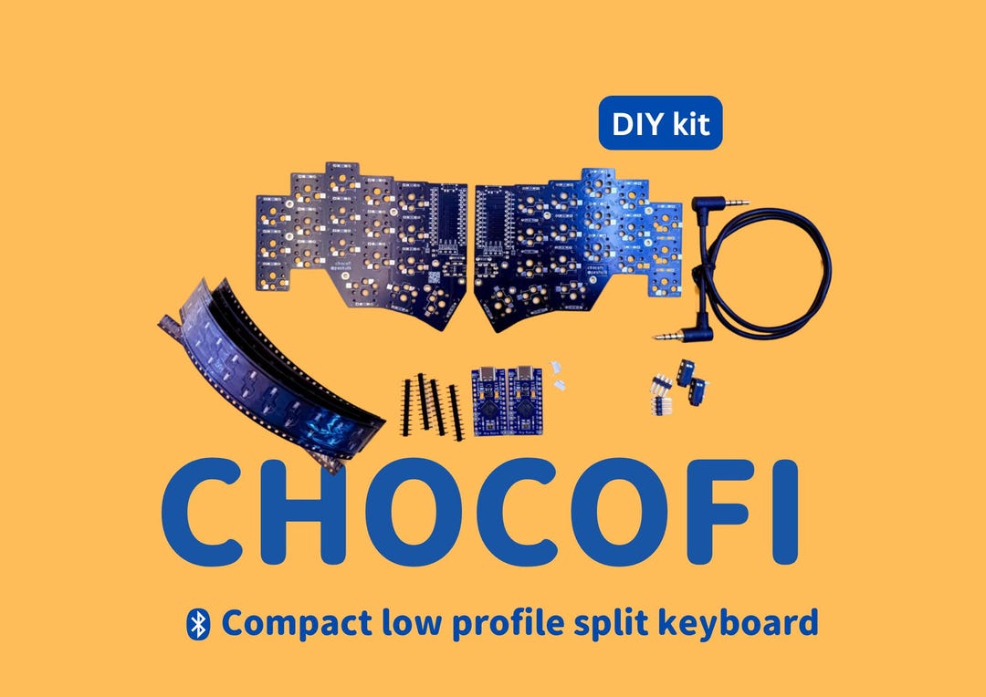 Chocofi DIY Kit: 36-key Split Keyboard, Kailh Low Profile, Hotswap ...