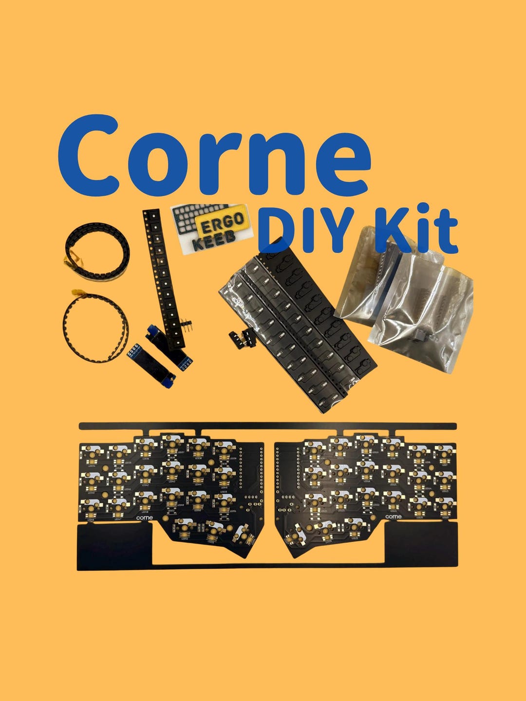 Corne MX PCB Kit, Wired Split Keyboard DIY Kit, Full Set, Soldering Set ...