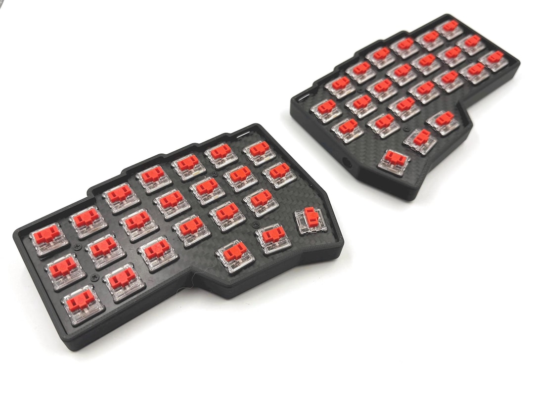 Corne V4.1 Choc Keyboard: Carbon Fiber, Adjustable Tenting, Wired - Etsy